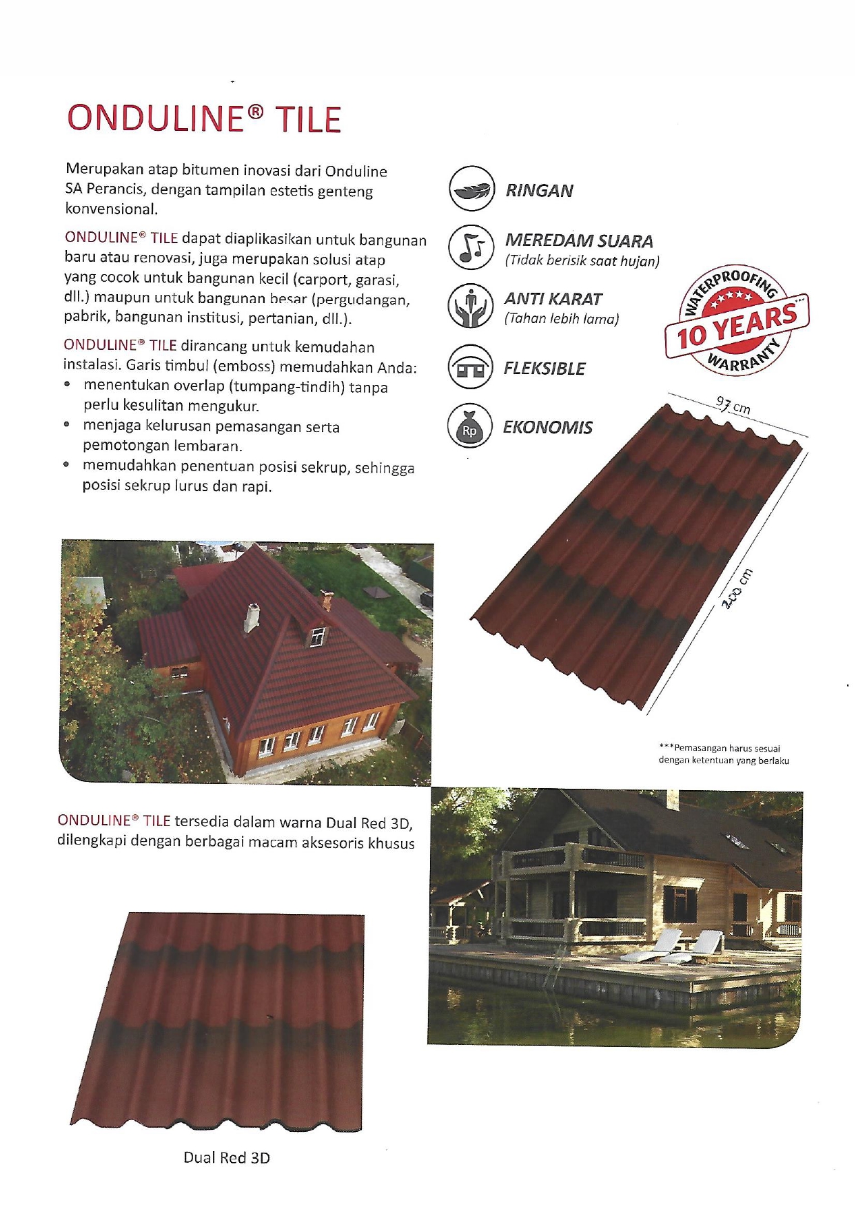 Atap Onduline Tile Surabaya - Atap Transparan